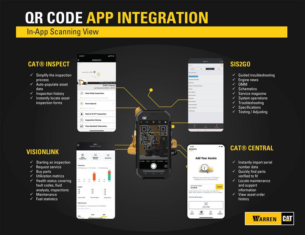 Cat Machine and Engine QR Codes | Warren CAT